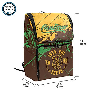 BBGreek Iota Phi Theta Fraternity Paraphernalia - Greek Letters - Casual College Travel Backpack for Men, Book Bag for School - Officially Licensed