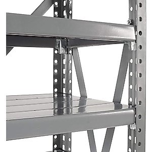 Global Industrial 13 Shelf Steel Shelving with (72) 4" H Plastic Shelf Bins, Blue, 36x12x72