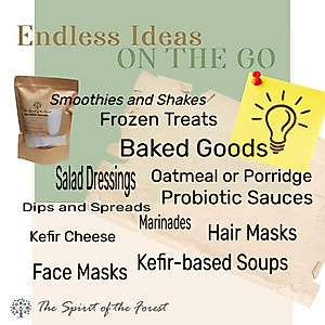 Milk Kefir Powder Ready To Use No Maintenance - Live Active Probiotic Cultures - Non GMO Gluten Free - Health Starter - Leche de Bulgaros en Polvo (Large Pack 10 Oz)