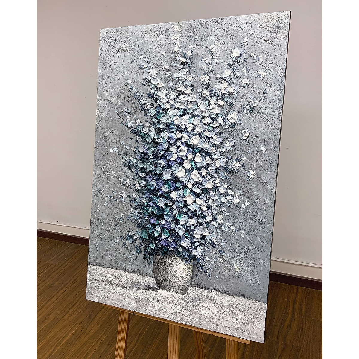 Yotree paintings 24x36 Inch Wall Art Hand-Painted Oil Painting On Canvas Gallery Wrapped Painting Modern Floral Artwork for Living Room Bedroom Décor Ready to Hang