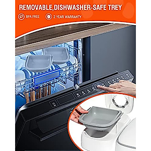 Madatop Automatic Wet Food Cat Feeders,2 Meals Digital Microchip Cat Feeder for Dog & Cat,Dry or Semi-Moist Pet Food Dispenser with 48 Hours Timer,Tamper Resistant Design (Cat Feeder)