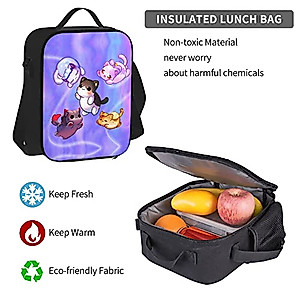Anime cat theme backpack set 3d Light Weight Bookbag 3 pice with lunch box lunch bag And pencil case pencil bag For Girls