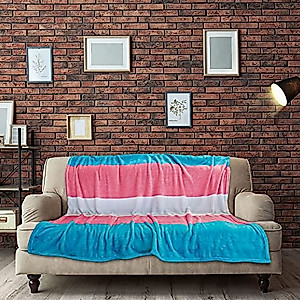 Transgender Pride Super Plush Blanket - 50x60 Soft Throw Blanket - Perfect for Cuddle Season!