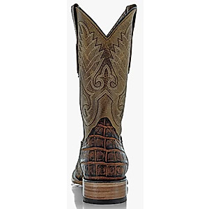 Soto Boots Mens American Gator Belly Print Boots H50035 (Tan,12)