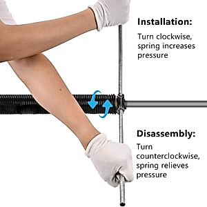 Lifancy Garage Door Torsion Springs Pair of .218 x 2" x 26" with 2 Non-Slip Winding Bars, 2 Replacement Bearings, Minimum of 10,000 Cycles