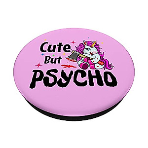 Scary Unicorn Mom Cute But Psycho - Ax Throwing Baby Unicorn PopSockets Swappable PopGrip
