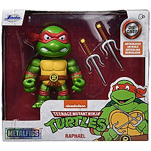 Jada Toys "Teenage Mutant Ninja Turtles 4"" Raphael Die-cast Figure, Toys for Kids and Adults, red