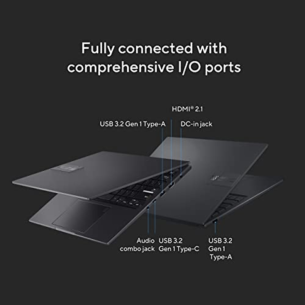 ASUS Vivobook 14X Laptop, 14” WUXGA Display, Intel Core i5-13500H CPU, NVIDIA GeForce RTX 2050, 8GB RAM, 512GB SSD, Windows 11 Home, Indie Black, K3405VF-DS51