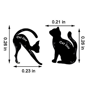 2 Pcs Cat Eyeliner Stencils, Matte PVC Material Smoky Eyeshadow Applicators Template Plate, Cat Shape Eye Liner & Eye Shadow Guide Template Tool