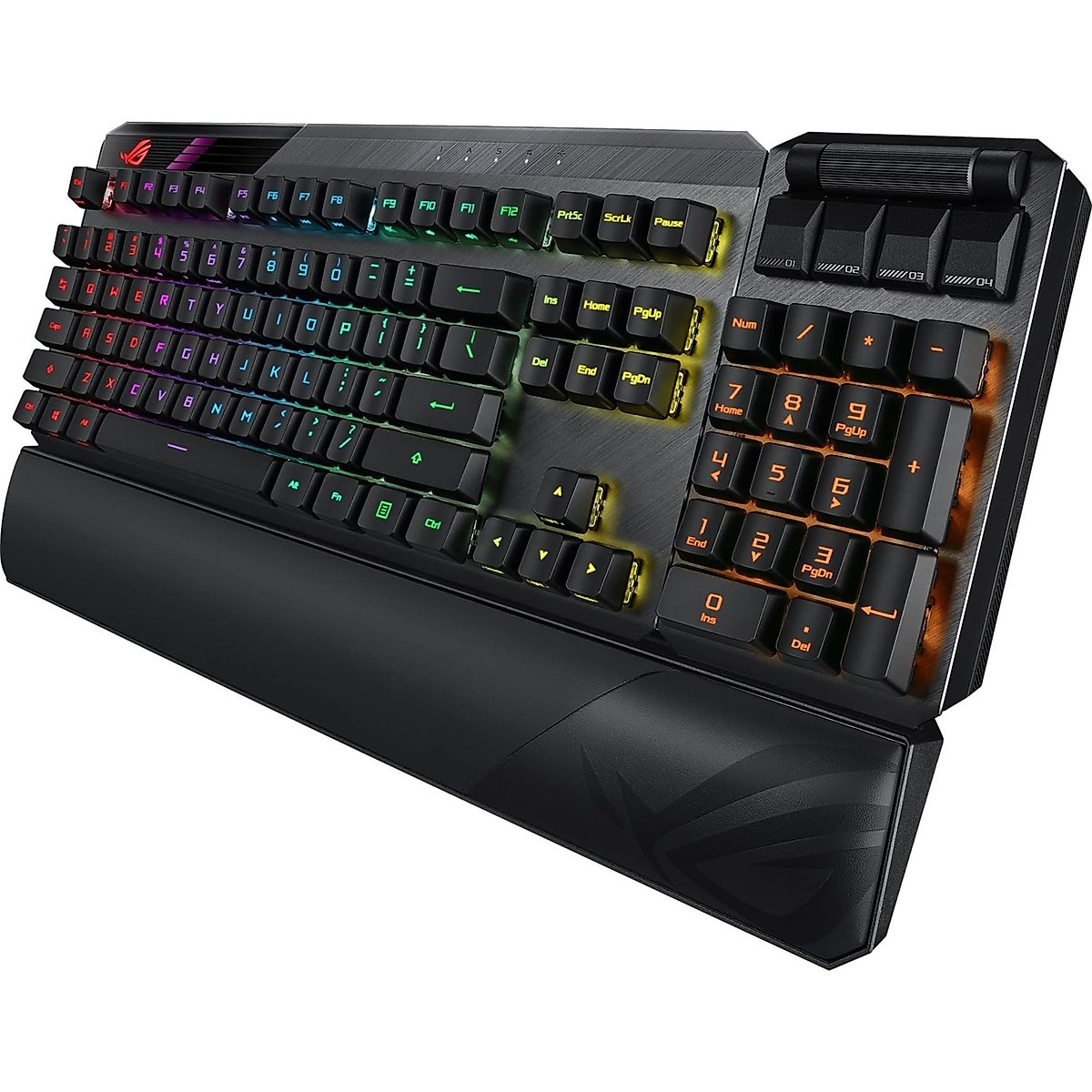 ASUS ROG Claymore II Wireless Modular Gaming Keyboard + ROG Balteus Qi Vertical Gaming Mouse Pad Bundle