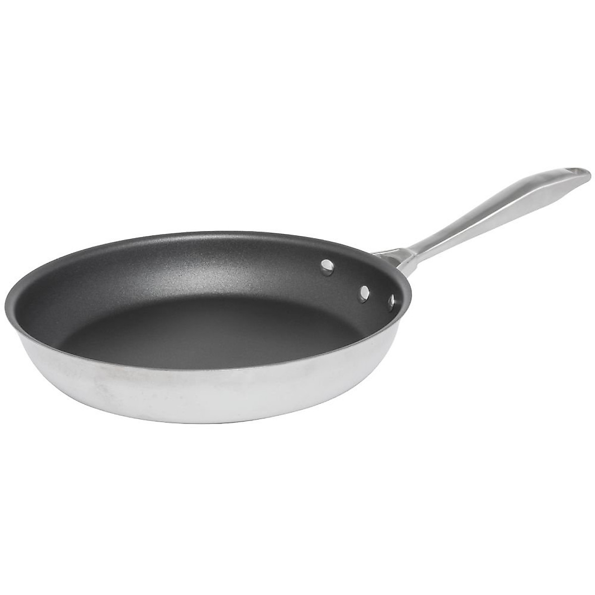 Vollrath 47757 18-Inch 18-8 Stainless Steel Saute Fry Pan with CeramiGuard II Nonstick Coating