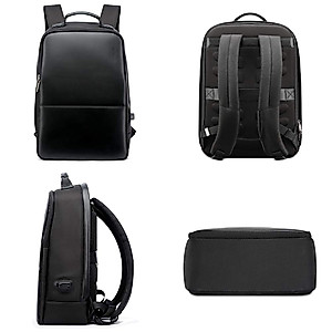 BOPAI Travel Laptop Backpack 15.6 inch Business Anti Theft Backpack with Hidden Zipper Waterproof Work Backpack with USB Charging all Black