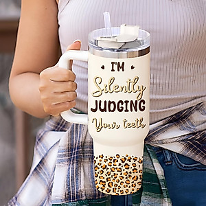 Hyturtle Personalized Dentist Tumbler - Dental Hygienist Gift For Women - Gifts For Dentists - Dental Assistant Gift - Gift for Appreciation Week - Custom Name Tumbler 40oz Stainless Steel Coffee Cup