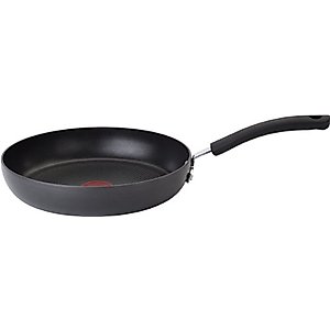 T-fal E76505 Ultimate Hard Anodized Scratch Resistant Titanium Nonstick Thermo-Spot Heat Indicator Anti-Warp Base Dishwasher Safe Oven Safe PFOA Free Saute / Fry Pan Cookware, 10-Inch, Black