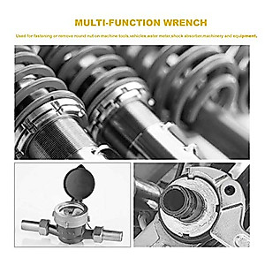 Vmotor Chrome Vanadium C Spanner Tool Adjustable Hook Wrench - 3/4-2"(19-51mm)