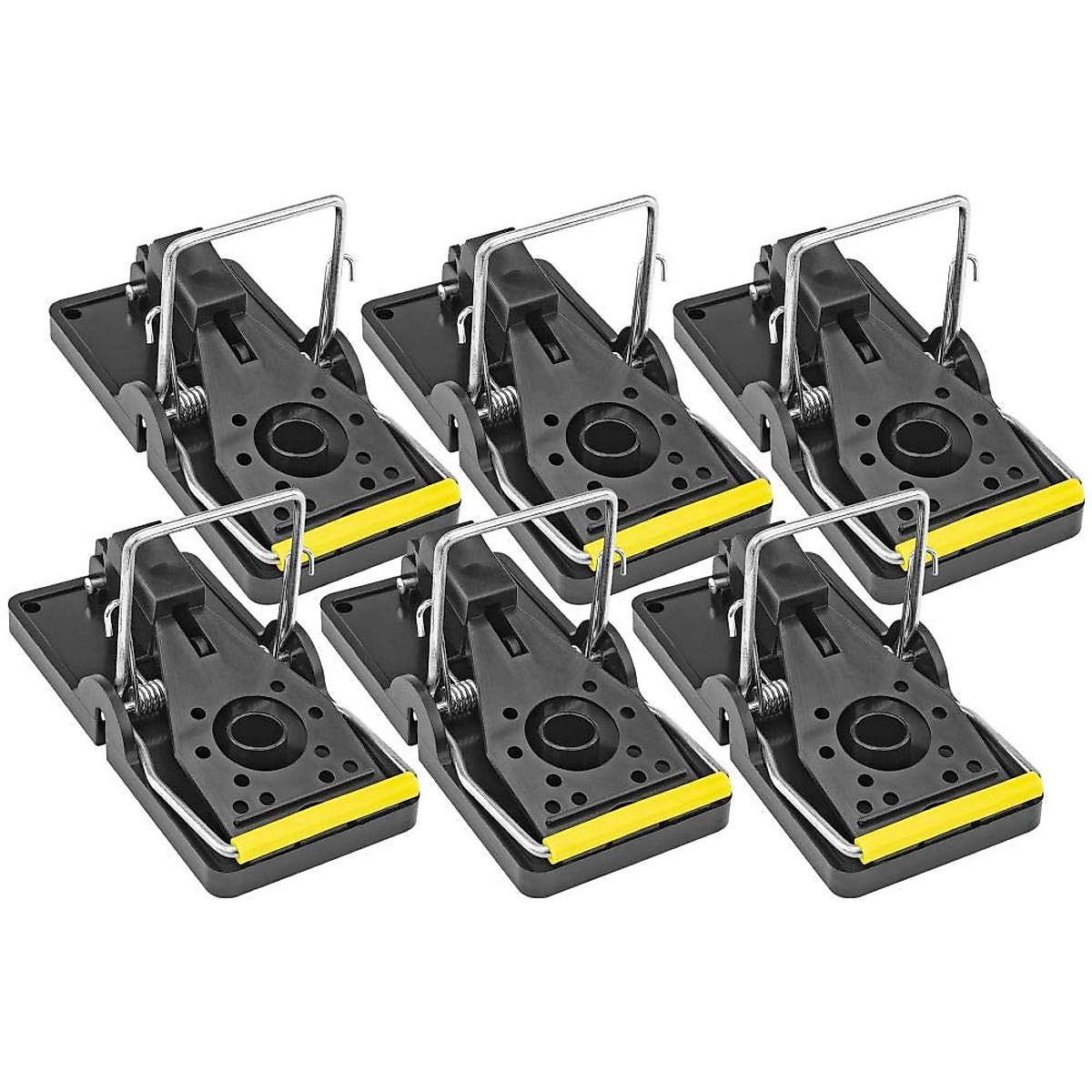 iTrap Easy Set Snap Mouse Traps w/Bait Cups, 6 Pack Simple Deadly Rodent Pest Control for Home or Office