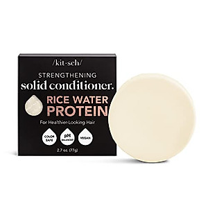 Kitsch Strengthening Hair Conditioner Bar with Rice Water Protein | Made in US | Eco-Friendly Cleansing and Moisturizing Conditioner Bar | Paraben Free | Sulfate free Conditioner | 2.82 oz