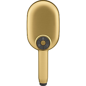 KOHLER 26284-G-2MB Statement Oblong MULTIFUNCTION HAND SHOWER, Maximum Spray Performance& 3 Spray Experiences, Vibrant Brushed Moderne Brass, 1.75 GPM