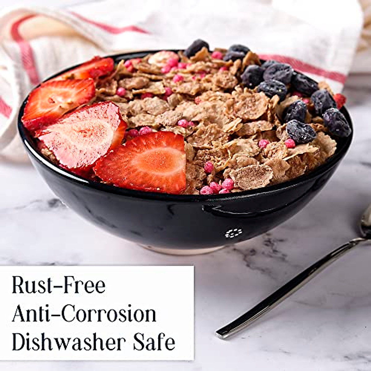 Crystalia Decorative Turkish Ceramic Serving Bowl Set of 6, Handmade Multicolor Dipping Charcuterie Bowls (Large-4PCs)