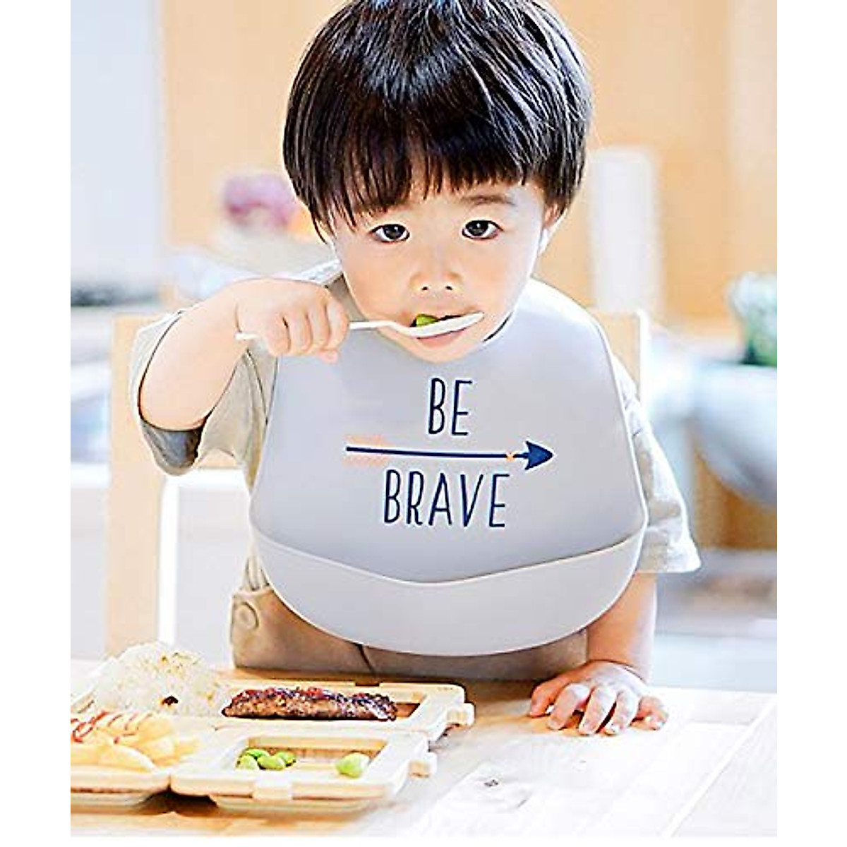 Hudson Baby Unisex Baby Silicone Bibs, Fox, One Size