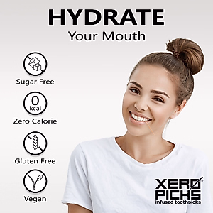 Xero Picks Dry Mouth - Infused Flavored Toothpicks for Long Lasting Fresh Breath & Dry Mouth Prevention (1 Pack - Wintergreen)