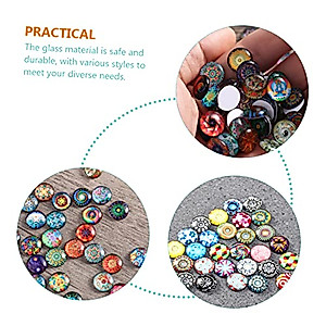 VILLCASE 200 pcs Gem Patch Mosaic Tile Jewelry Making Supplies Magnet Beads Beads DIY Domed Gemstone Patch Ear peircing kit Halloween Jewelry Gems Patch Glass 3D hat for Shoes