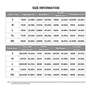 RPOVIG Men's Track Suits, 2 Pack Sweatsuits Outfits Full Zip Jackets Athletic Pants for Jogging Gym Workout