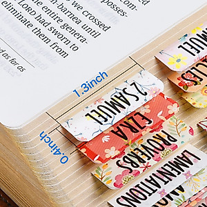 Laminated Bible Tabs, Bible Journaling Supplies, Personalized Bible Tabs for Women and Girl, 90 Bible Index tabs in Total, 66 Bible tabs for Old and New Testament, Additional 24 Blank tabs
