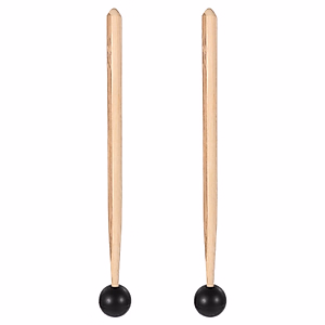 1 Pair Rubber Xylophone Mallet Percussion with Wood Handle Mallets Percussion Sticks Rubber Mallets Sticks with Wood Handle