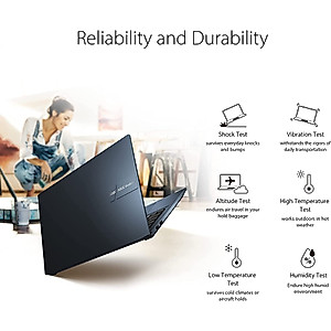 ASUS 2022 VivoBook Pro 15 15.6" 2.5K 120Hz Business Laptop, AMD Ryzen 7 6800H, NVIDIA GeForce RTX 3050, Backlit Keyboard, Win 11, Blue, 32GB Snowbell USB Card, (16GB LPDDR5 | 1TB PCIe SSD)