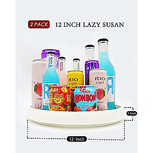 2pcs 1Tier 10inch Lazy Susan, 2pcs 1Tier 12inch Lazy Susan, 1pc 2 Tier Lazy Susan
