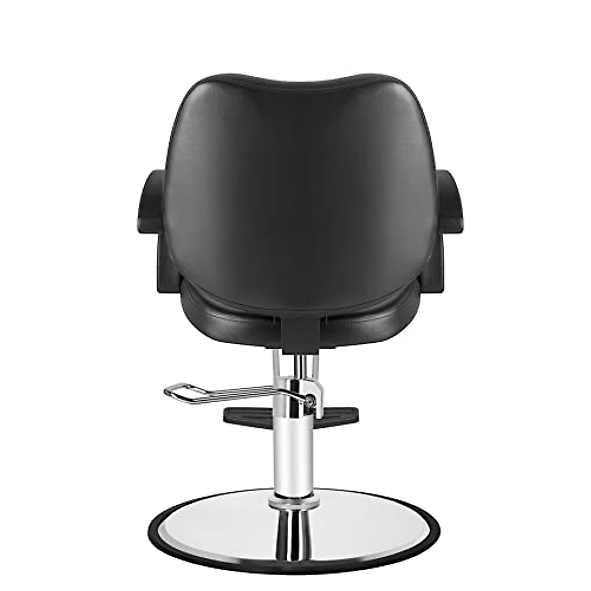 Beautymega Black Round Base Styling Salon Chair Hydraulic Pump Barber Chair All Purpose Beauty Salon Equipment