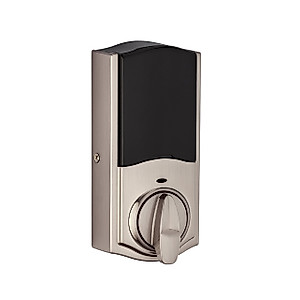 Kwikset 98880-004 SmartCode 888 Smart Lock Touchpad Electronic Deadbolt Door Lock with Z-Wave Plus Featuring SmartKey Security in Satin Nickel