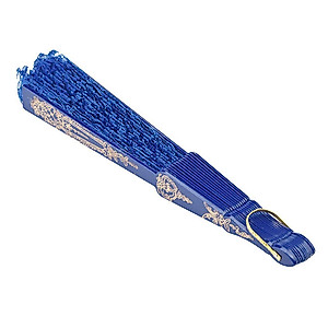 Handmade Folding Fan Chinese Style Lace Hand Held Folding Fan Dance Party Wedding Hand Fan Cool Bamboo Flower Folding Fan Handheld Fan (Color : Yellow)