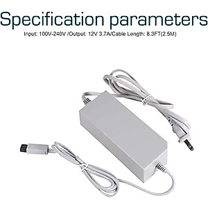 Console Charger for Wii, AC Wall Power Adapter Supply Cable Cord for Nintendo Wii (Not for Nintendo Wii U)