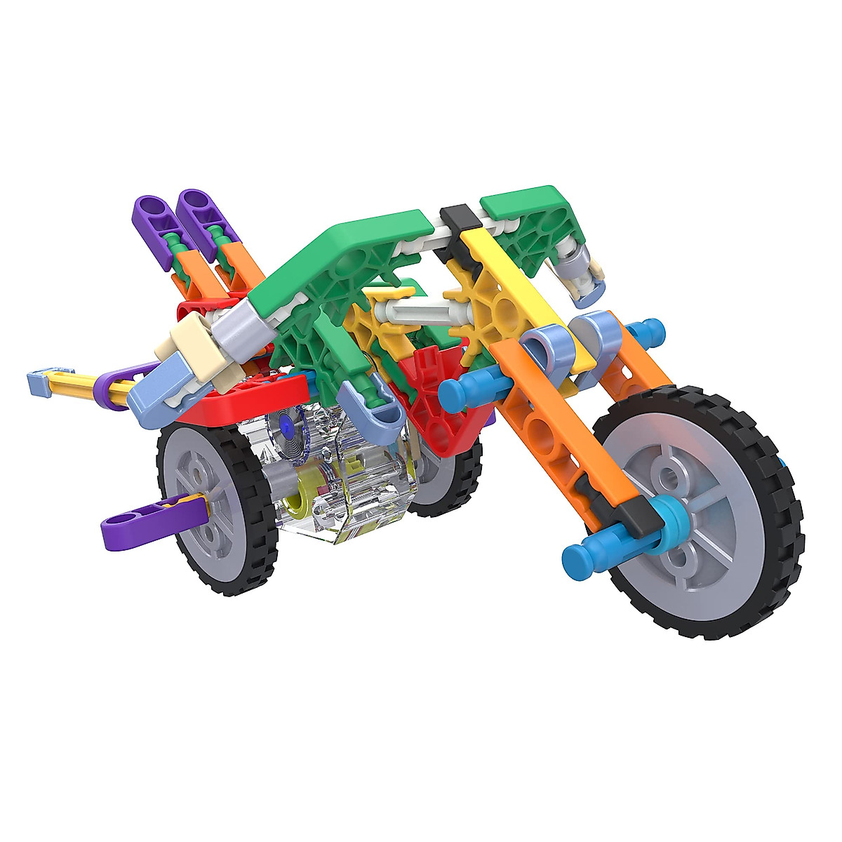 Basic Fun K'NEX | Motorised Creations Building Set | 3D Educational Toys for Kids, 325 Piece Stem Learning Kit, Engineering for Kids, 25 Model Building Construction Toy for Children Ages 7 85049