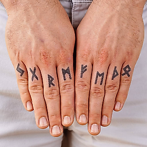 Knuckle Viking Runes - Runes Temporary Tattoo