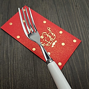 20.5CM Good Dinner Forks 18/10 Stainless Steel Table Fork (Creative Handle Material Ceramics) Main Course Fork, 4-Tine Forks, SUS304 8inch, White (304DF20-5)