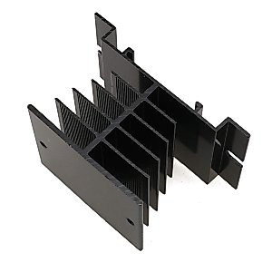 E-outstanding Heat Sink Black Aluminum Alloy Heat Sink SSR Dissipation One Single Phase Solid State Relay Radiator 10DA-40DA