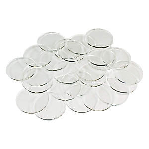 LITKO Round Bases | 27mm Circle | Compatible with Star Wars: Legion | Pack of 25 | (1.5mm Clear Acrylic)