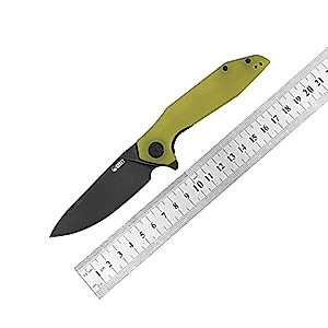 KUBEY Nova KU117C EDC Pocket Knife, Outdoor Hunting Camping Folding Knife with 3.62 Inch D2 Blade and Solid G10 Handles, Secure Reversible Clip for Men and Women