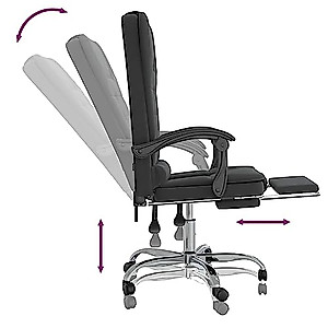 WEHUOSIF Massage Reclining Office Chair,Tall Office Chair,Execuive Desk Chair,Rolling Chair,Swivel Stool,Computer Chair,for Living Rooms,Bedrooms,Meeting Rooms,Offices,Black Velvet