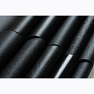 Black Faux Leather Sheets for Crafts, 10PCS/Set 8.3" x 12"(21cm x 30cm) A4 Synthetic Leather Fabric Sheets for Leather Earrings Bows Making PU Glitter Fabric Leather for DIY Projects(All Black)