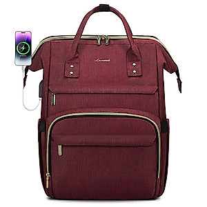 LOVEVOOK Laptop Backpack for Women Teacher Backpack Nurse Bag,Work Bag Backpack Purse Bag Anti-Theft Travel Backpack with USB Charging Port,14 Inch Backpack for College Business Casual