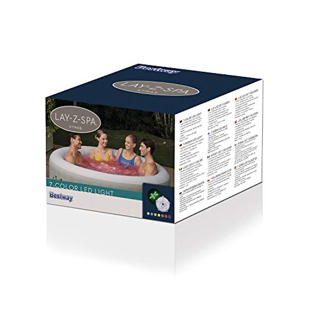 Lay-Z-Spa LED Light Accessory for Hot Tubs, 7 Colour Underwater Light (2 Modes)