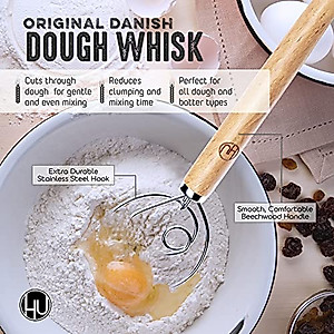 Sourdough Start Kit - Sourdough Bread Baking Supplies with Banneton Bread Proofing Basket Bowl, Cloth, Whisk, Bread Lame, Dough Scraper, 2 Brushes - Sourdough Starter Kit Bread Making & Baking Tools