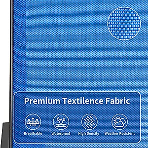 LYMJARD Patio Chaise Lounge 3 Pcs Aluminum Lounge Chair Sets Outdoor 5 Position Adjustable, All Weather for Pool Beach Patio Backyard Lawn and Garden,Side Table Included (Blue Textilene)