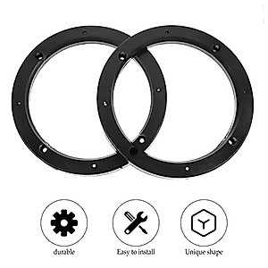 Wakauto 4 Pairs Car Speaker Spacer Adapter Sturdy Speaker Mount Bracket Ring for Car