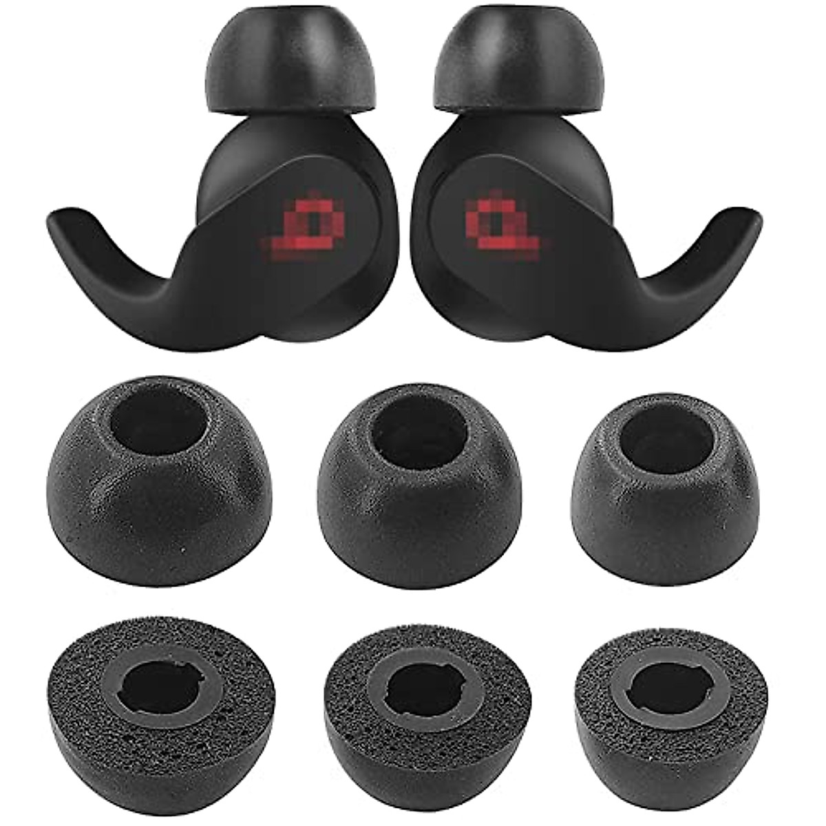 JNSA Memory Foam Ear Tips Compatible with Beats Fit Pro Earbud Headphones,3 Pairs,S/M/L 3 Size,Black (BFPFoam3)