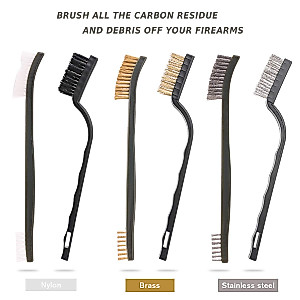 Cleaning Brushes & Picks Kit Set Brass Steel Nylon Double Ended Cleaning Brushes Stainless Steel Pick Set - Brass Steel Nylon Bristle Brushes